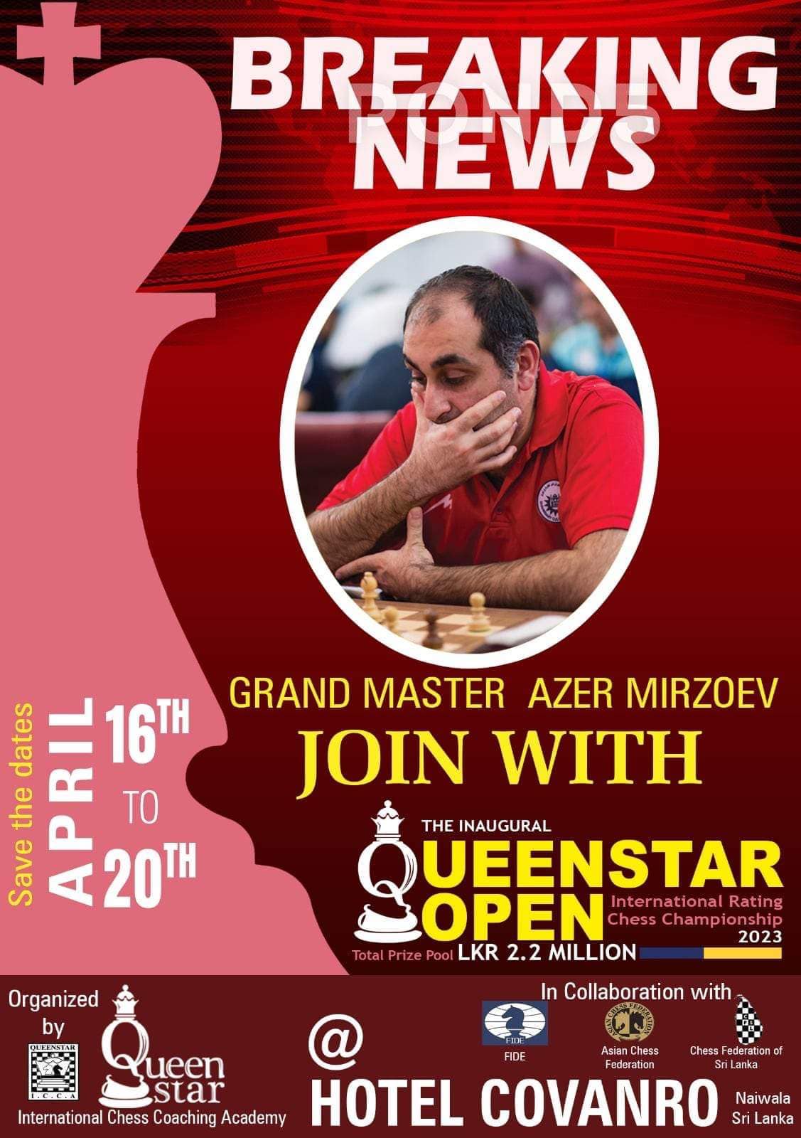The GRAND MASTER Azer Mirzoez joins Queenstar Open 2023 - Queenstar ...
